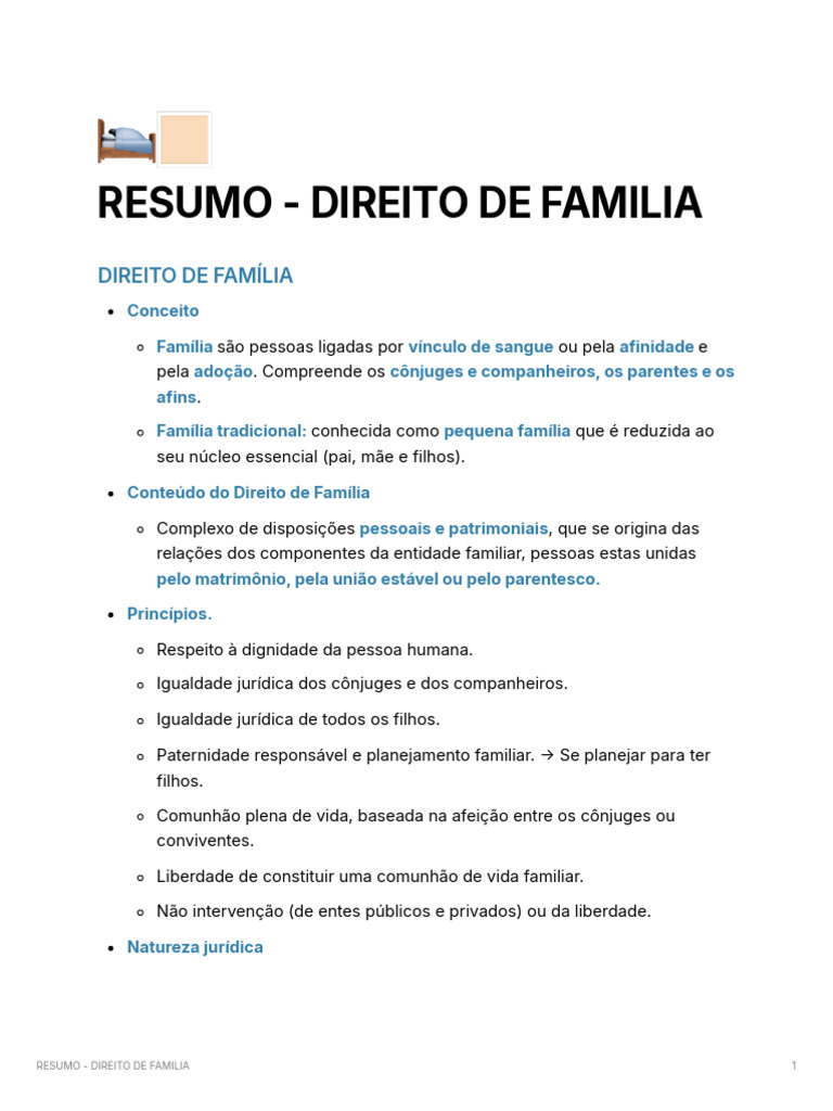 Resumo - Direito de Familia | PDF