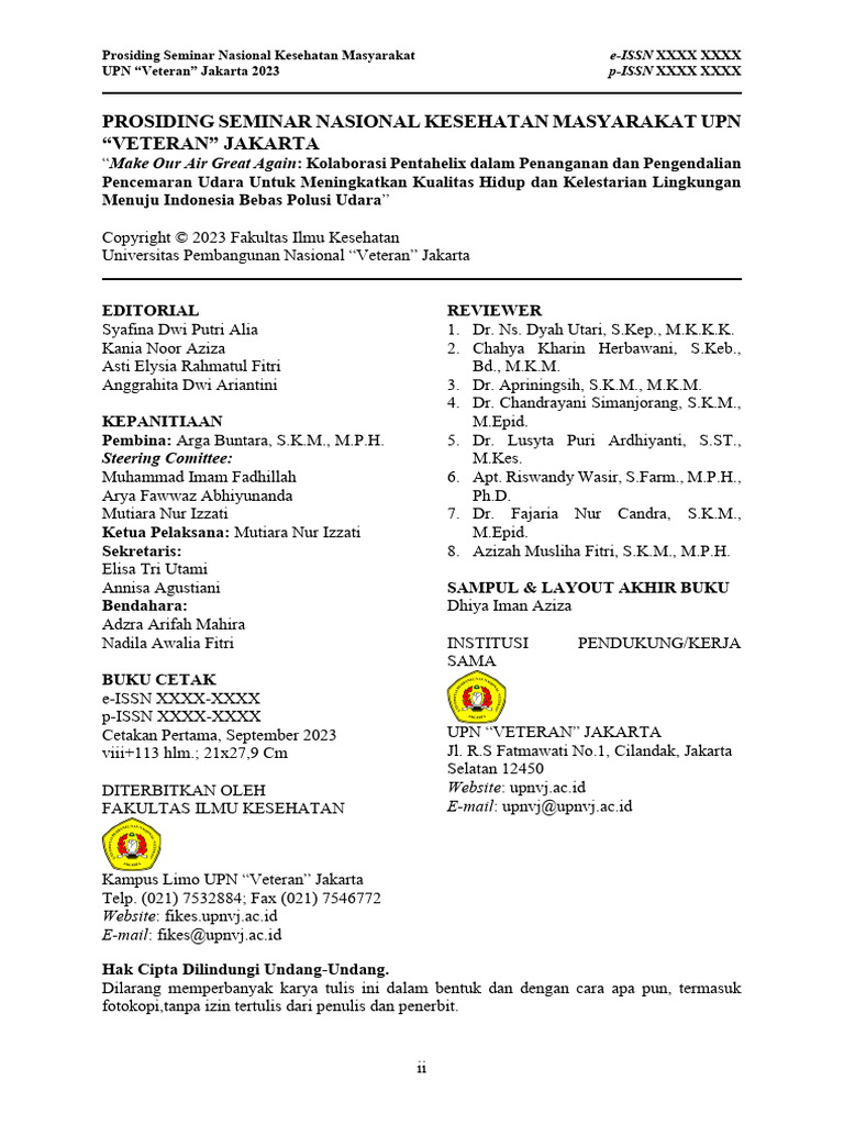 Dewan Redaksi Prosiding Semnas 2023 | PDF