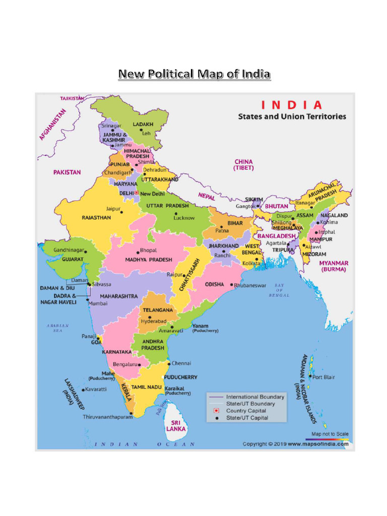 New Political Map of India - 0 - Page-0001 | PDF