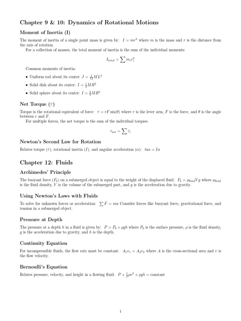 Physics Notes | PDF