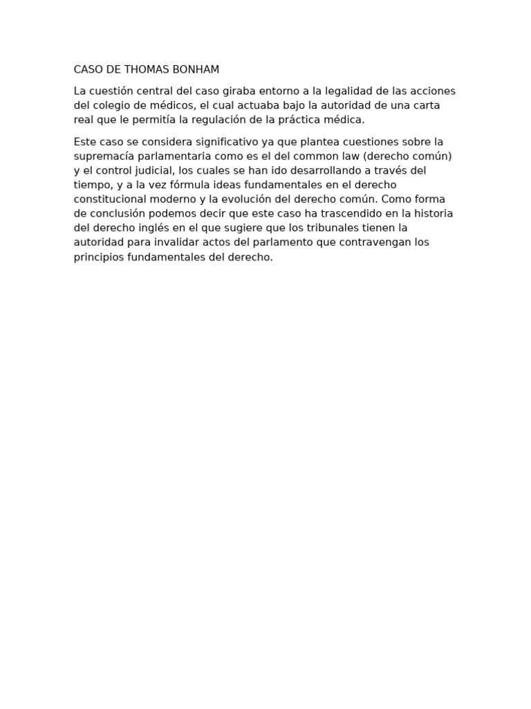 Caso Thomas Bonham | PDF