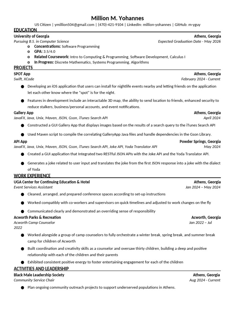 The CS Resume | PDF