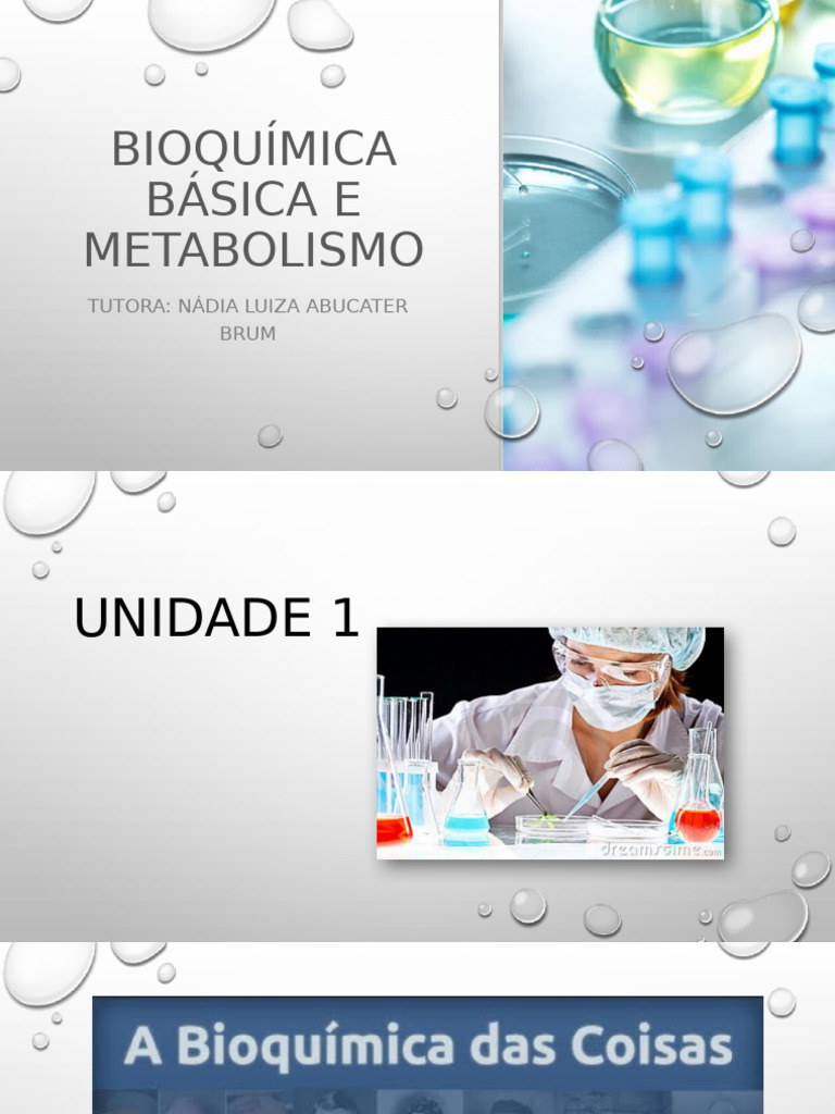 Bioquímica Básica e Metabolismo - Aula 1 (Salvo Automaticamente) | PDF