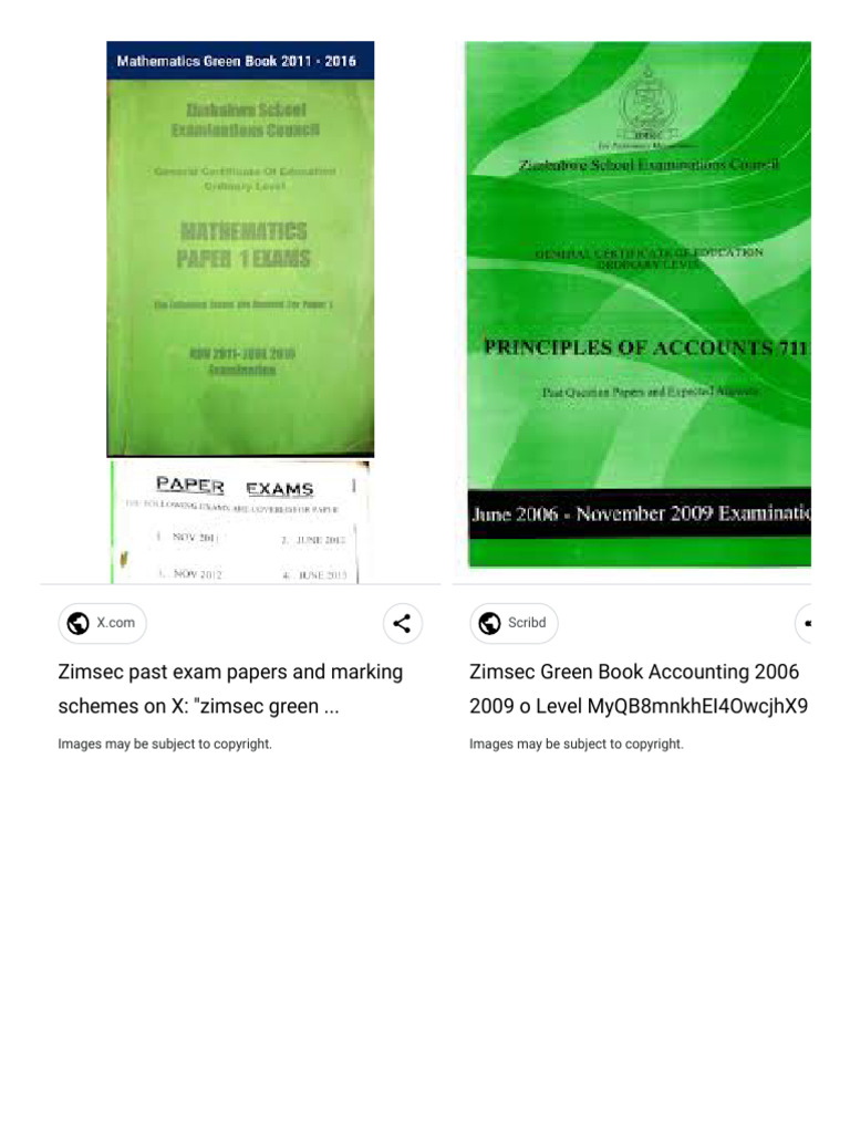 Zimsec Past Exam Papers and Marking Schemes On X: "Zimsec Green ...