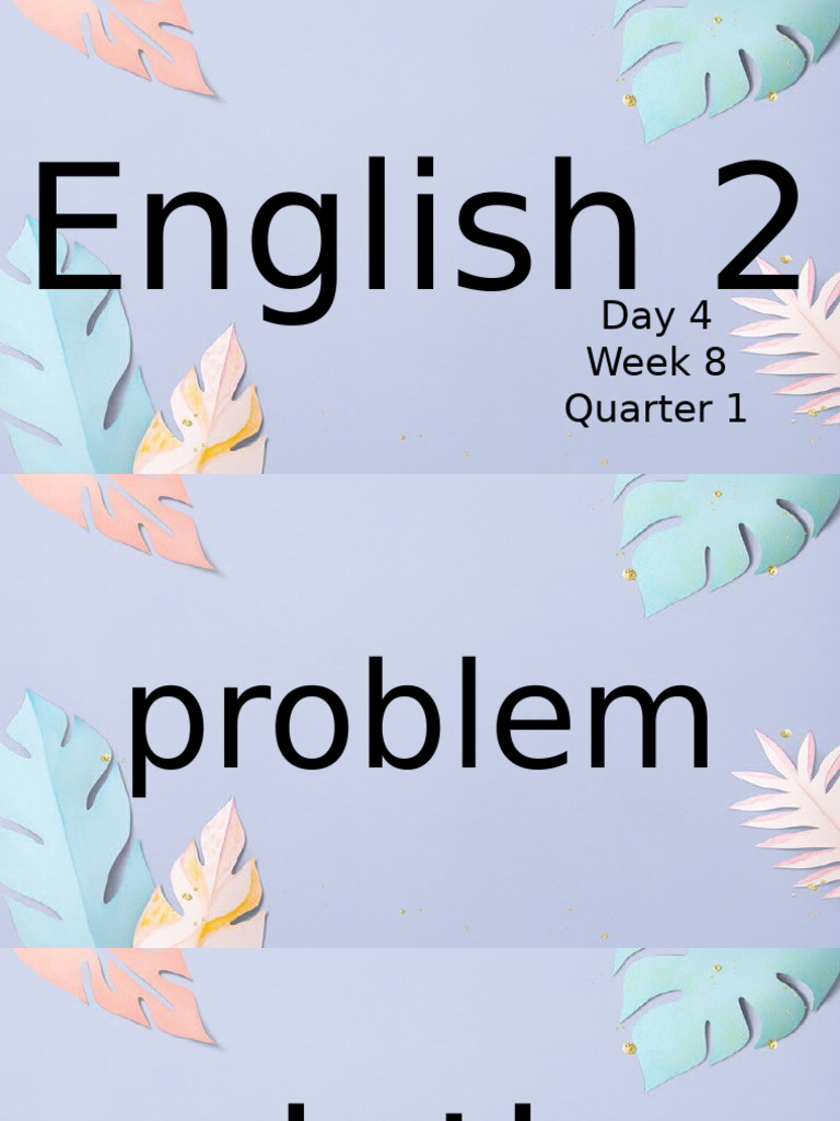English2 Q1 W8 D4 | PDF