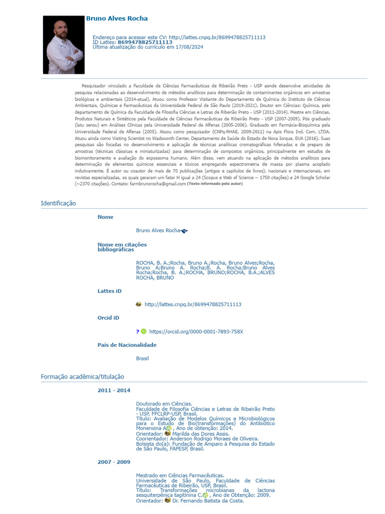 CV Lattes BrunoRocha | PDF