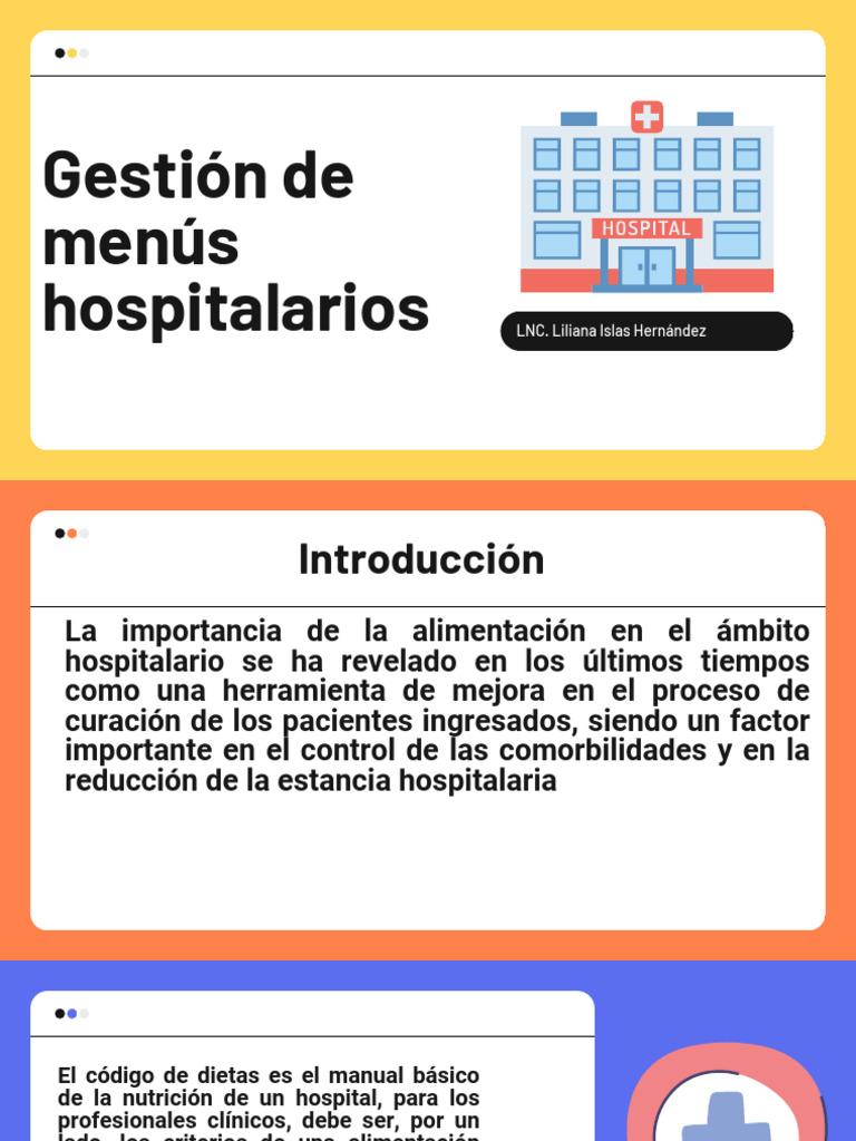 Menús Hospitalarios: Guía de Gestión Nutricional | PDF | Alimentos | Dieta