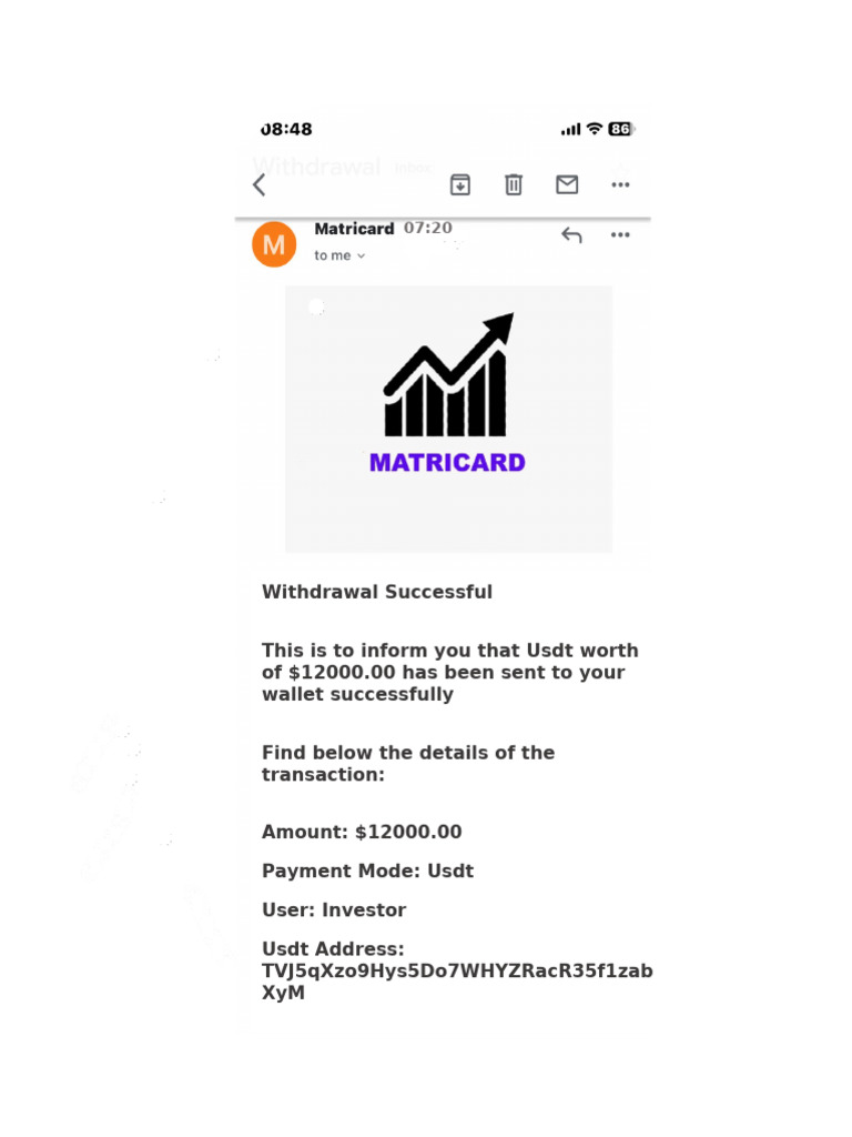 Matricard Email Withdrawal | PDF