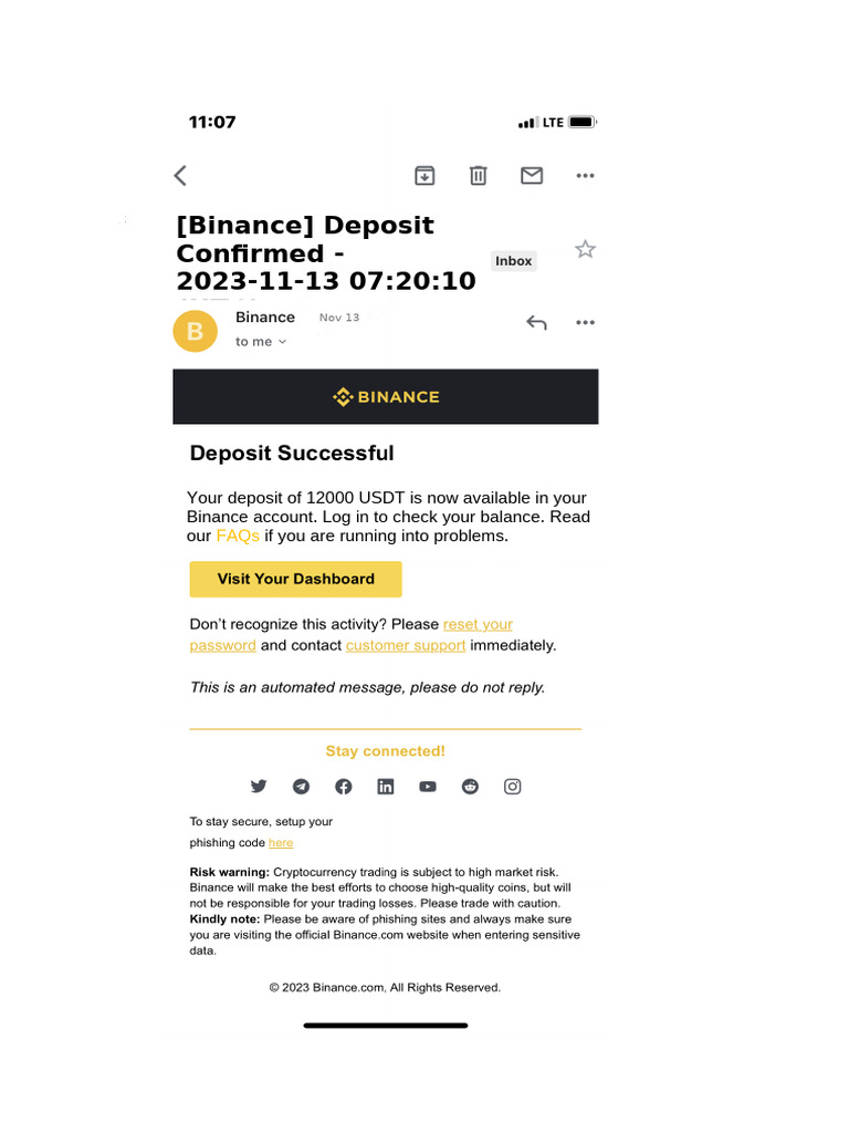 Binance New Mail 2023 | PDF