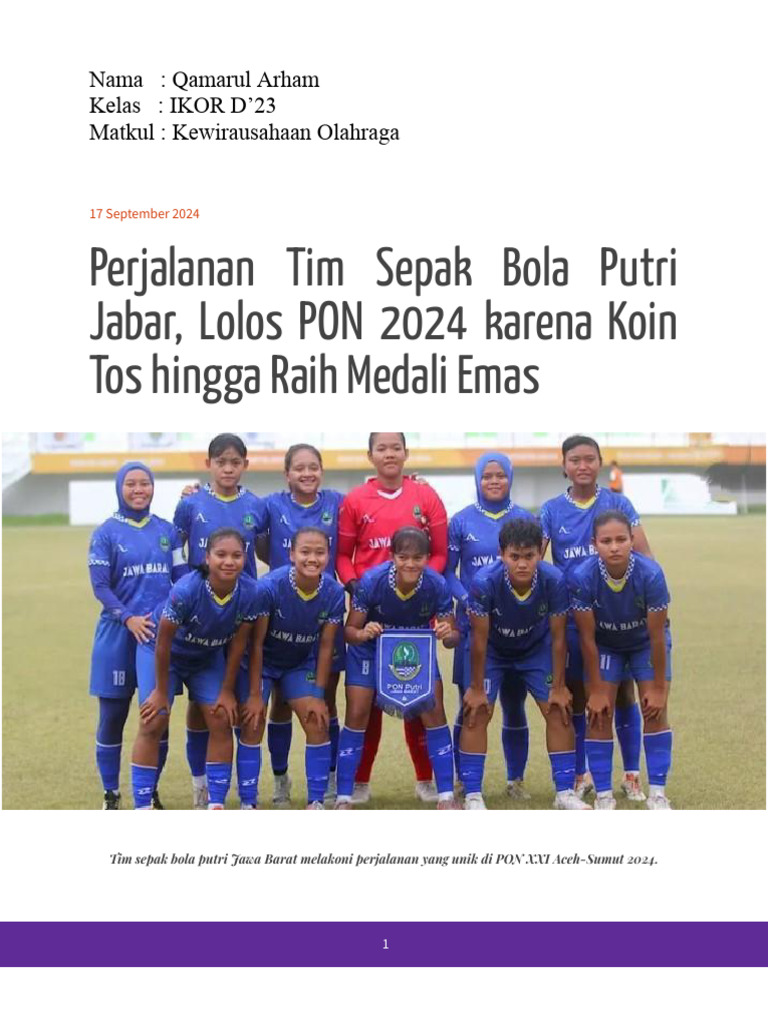 Tugas Komunikasi Olahraga Qamarul Arham | PDF