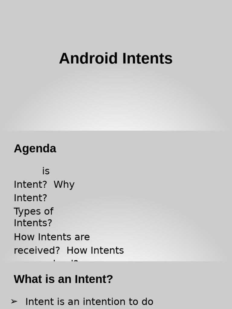 Android Intents | PDF