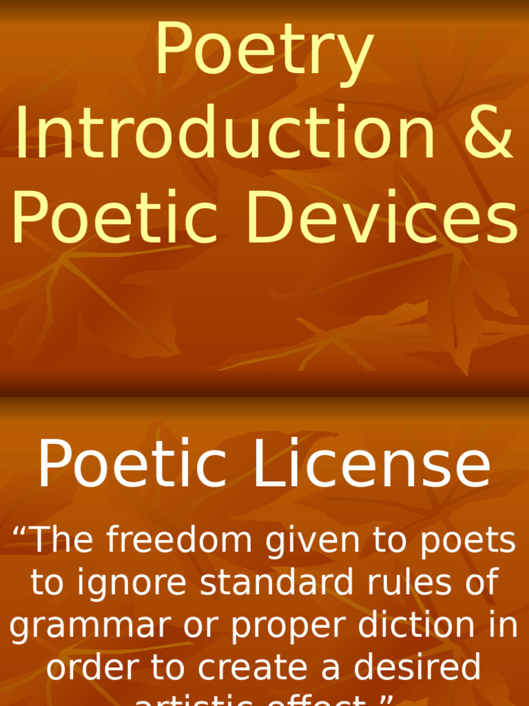Poetic Devices | PDF