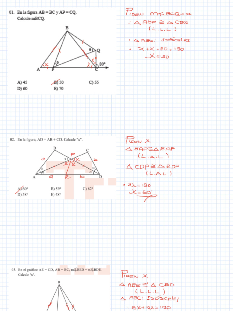 Congruencia de Triangulos | PDF