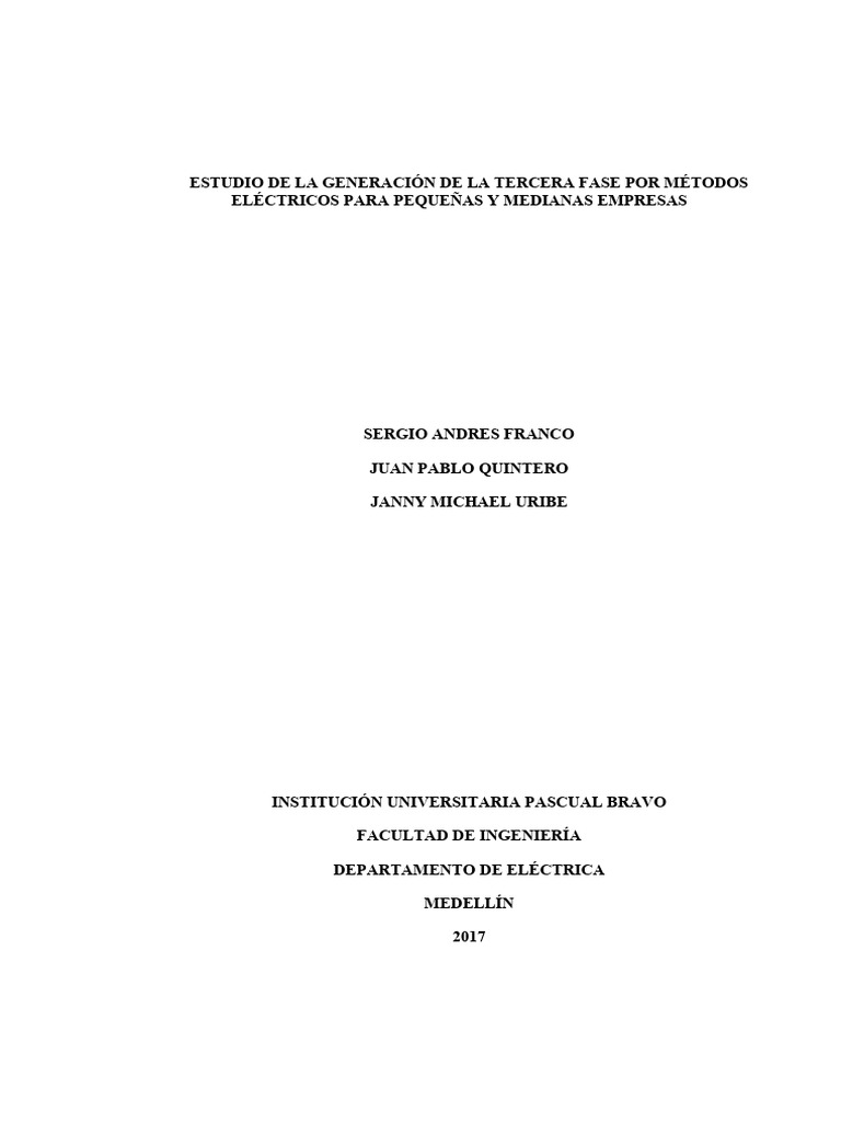Rep IUPB Tec Ele Estudio Generación | PDF