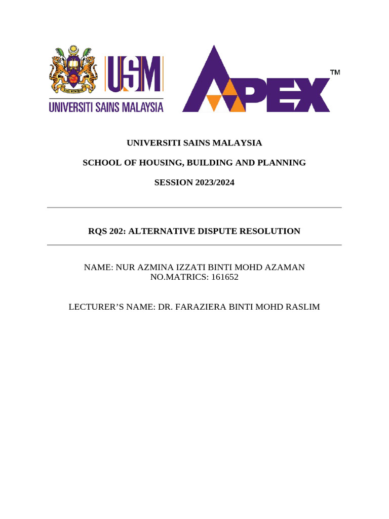 Adr Assignment Nur Azmina | PDF