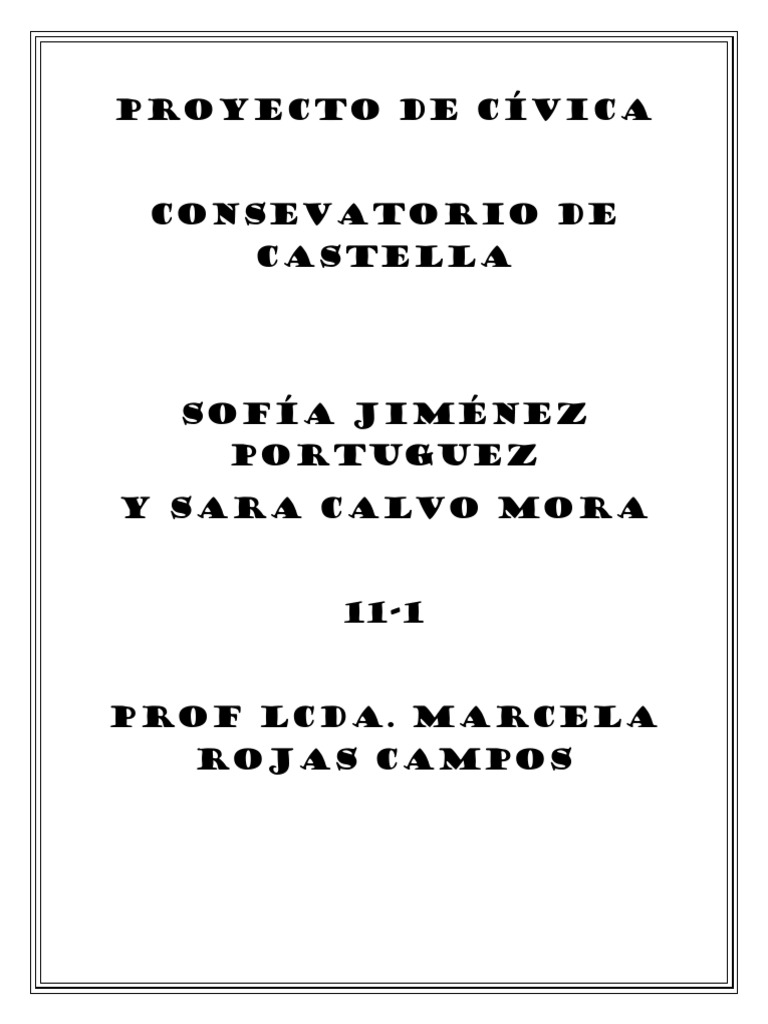 Proyecto de Cívica-Sara Calvo y Sofía Jiménez | PDF