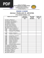 Daily Monitoring Sheet for Students | PDF