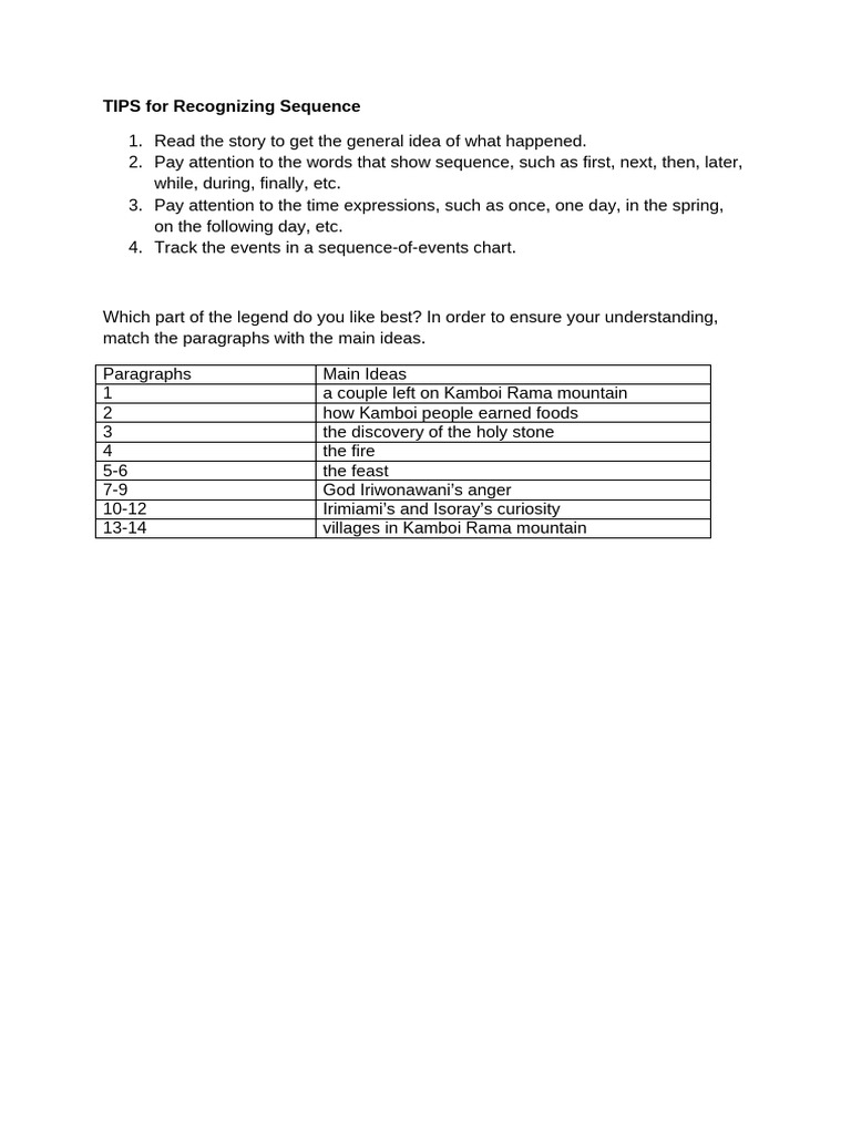 TIPS for Recognizing Sequence | PDF
