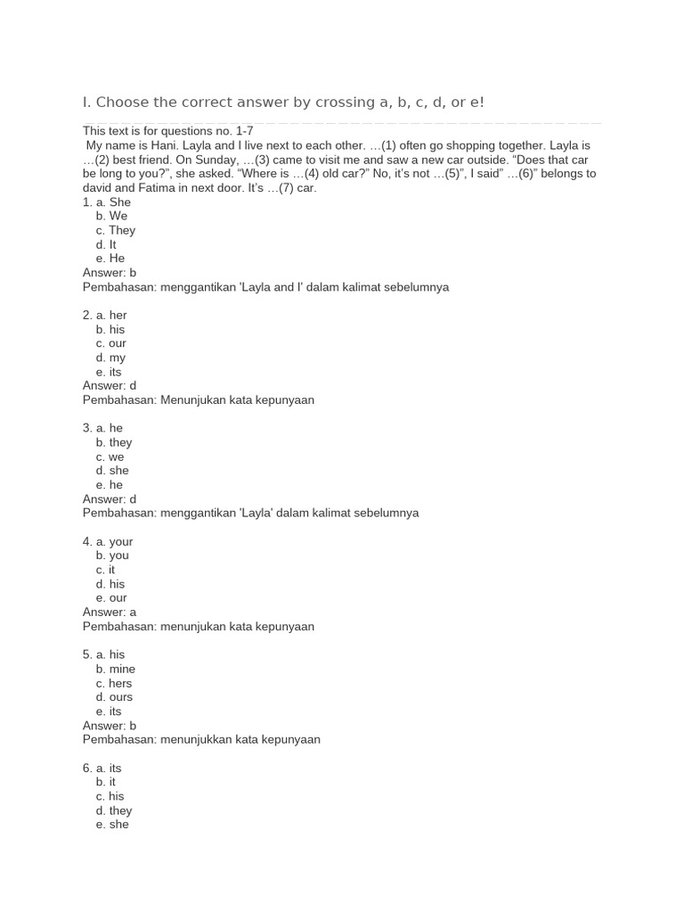 Soal Descriptive Text X 2 | PDF
