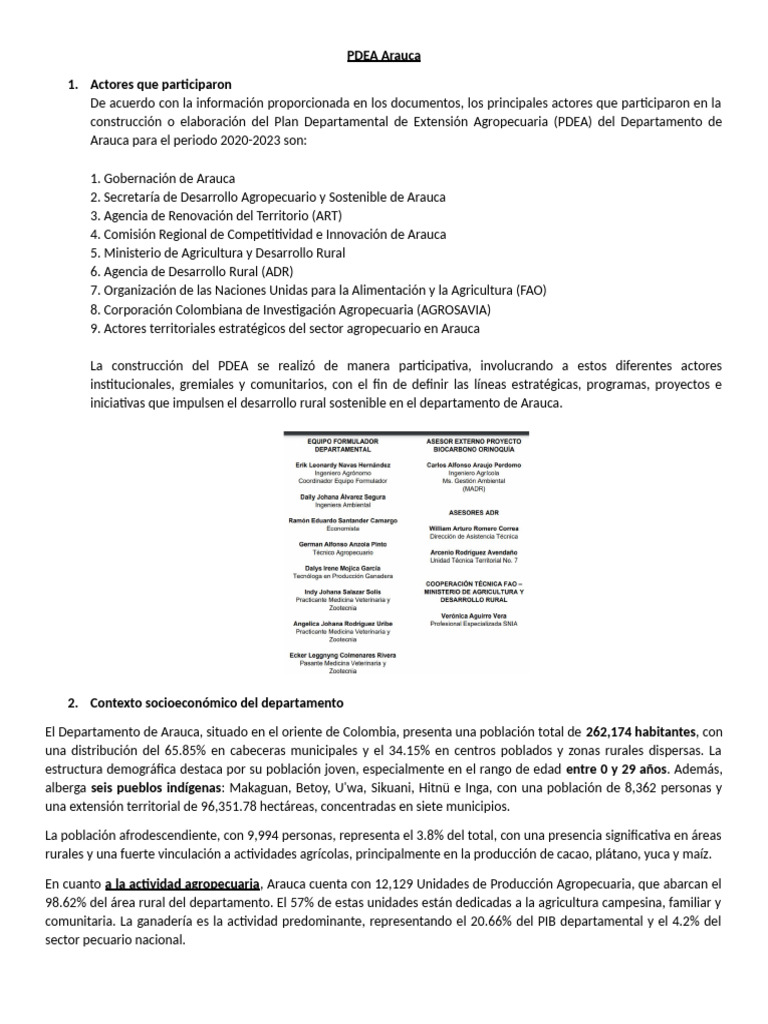 PDEA Arauca | PDF