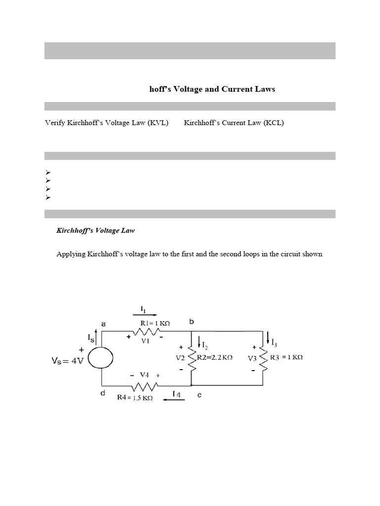 Online Lab3 KVL&KCL | PDF