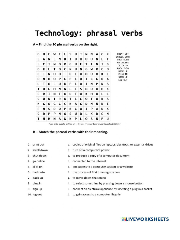technology-´hrasal verbs | PDF
