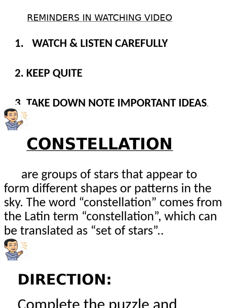 Reminders in Watching Video | PDF
