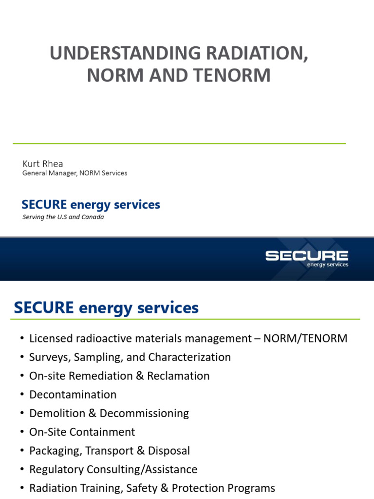 Understanding Radiation, NORM and TENORM | PDF