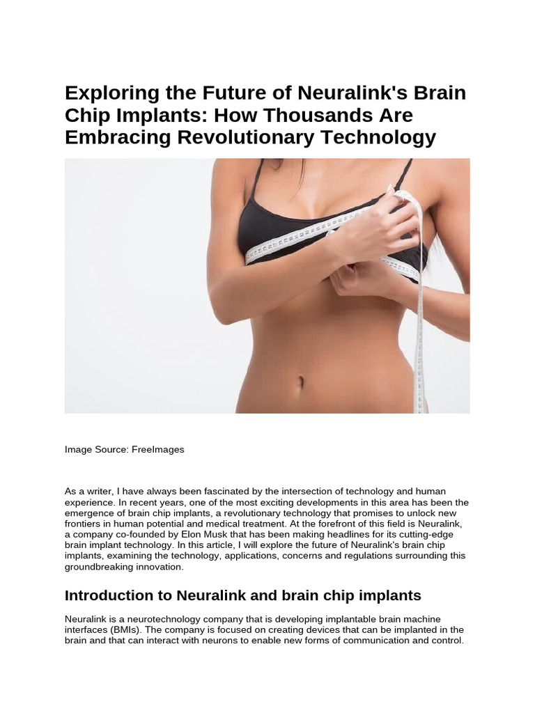 X.thousands of People Signed Up To Have Neuralink's Brain Chip Implanted | PDF