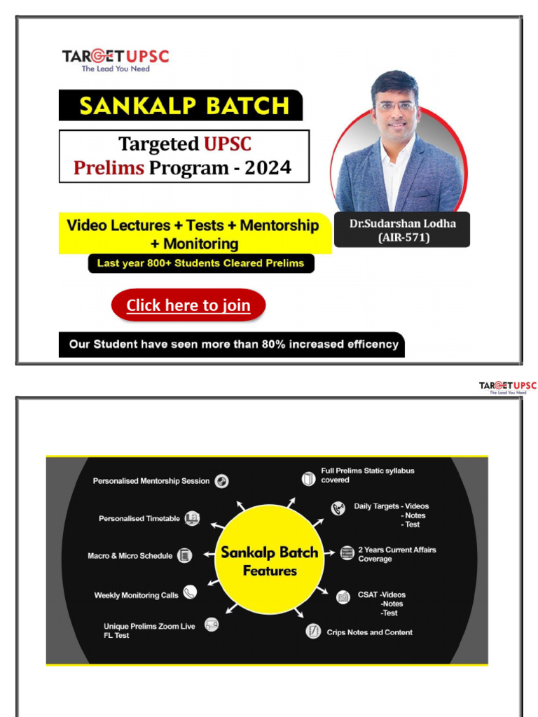 Sankalp Prelims Schedule New | PDF