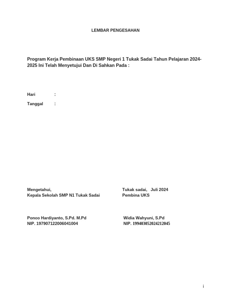 PROGRAM_KERJA__UKS__2024-2025 NEW | PDF