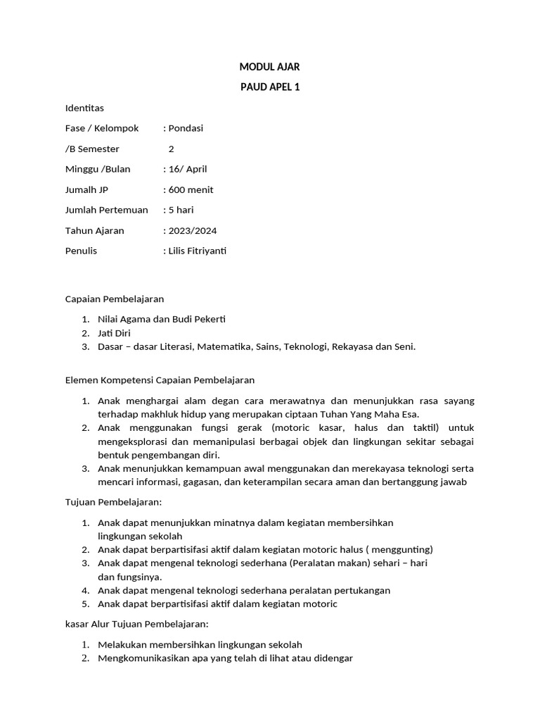 Modul Ajar Fix | PDF