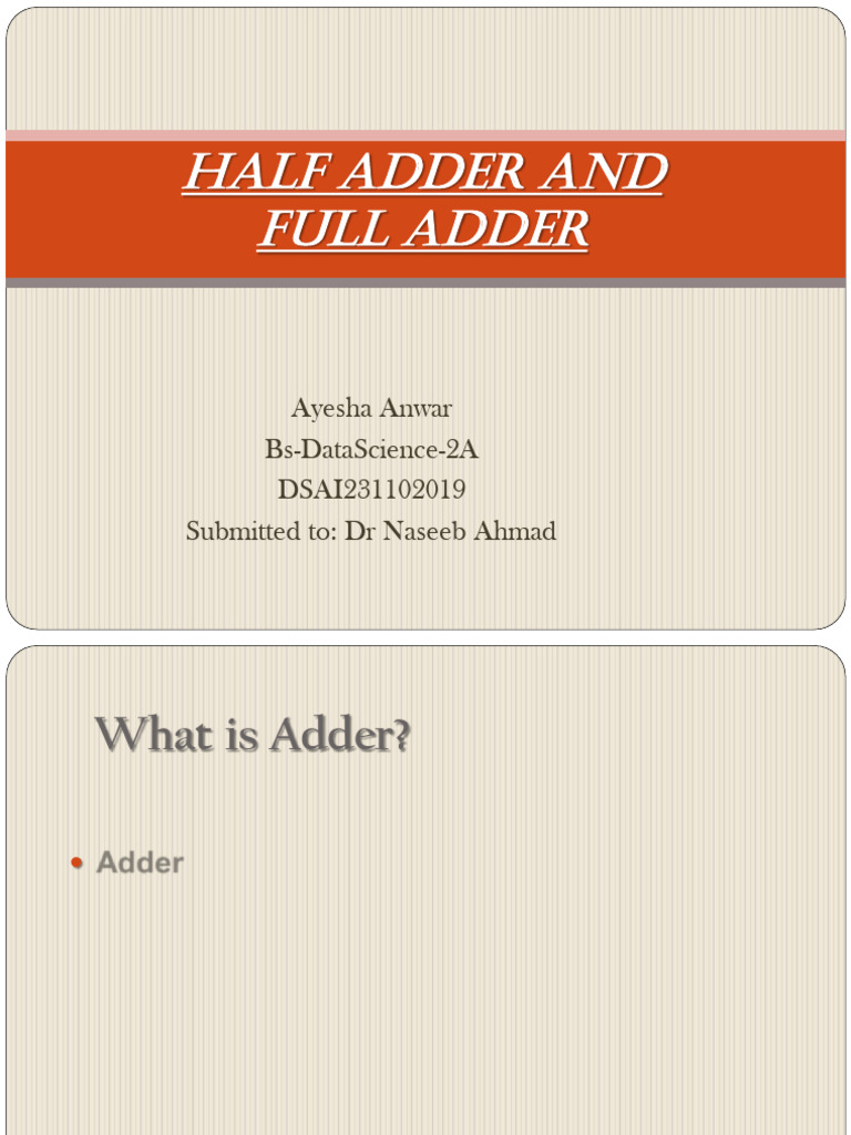 DLD Presentation | PDF | Digital Electronics | Computing