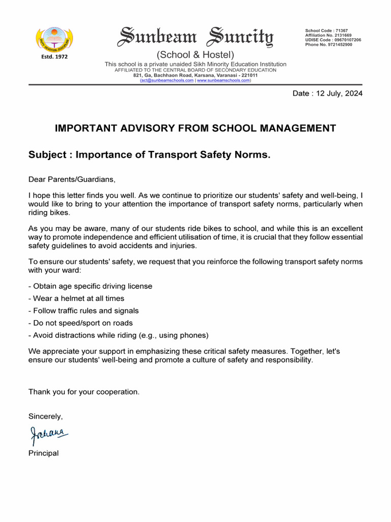 Importance of Transport Safety Norms | PDF