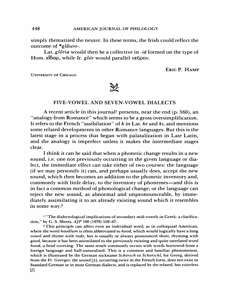 Tucker - 1982 - Five-Vowel and Seven-Vowel Dialects | PDF
