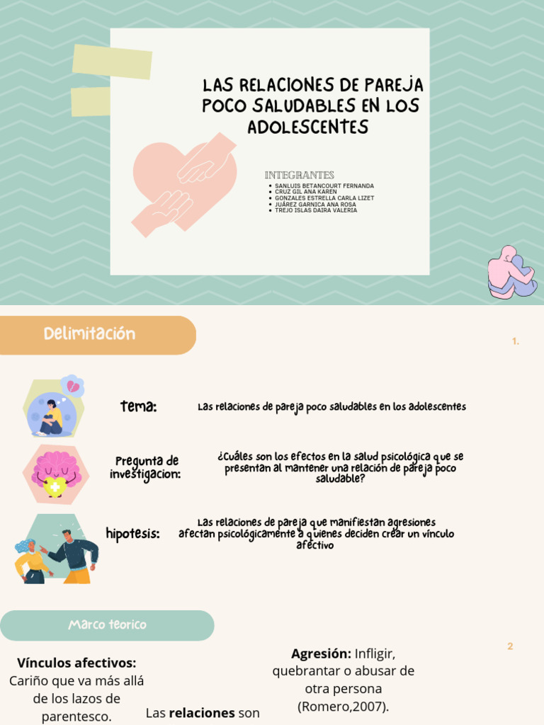 Las Relaciones de Pareja Poco Saludables en Los Adolescentes Copia de ...