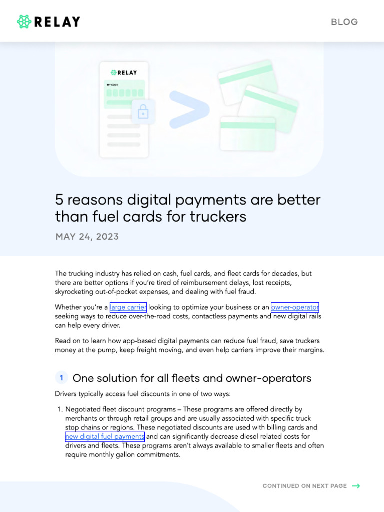 Relay 5 reasons digital payments are better | PDF