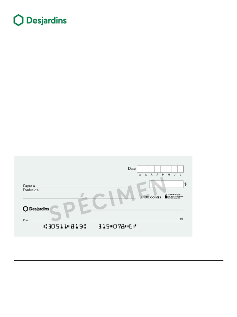 Specimen Cheque | PDF