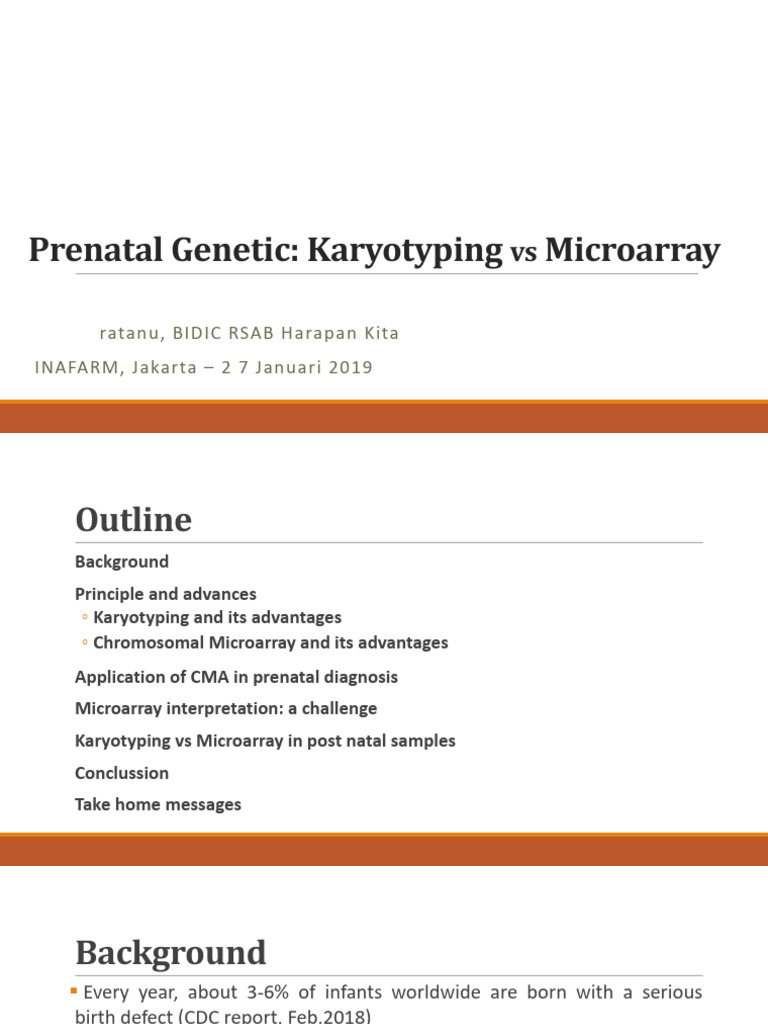 DR Lydia-Prenatal Genetic Karyotyping Vs Microarray INAFARM2019 ...