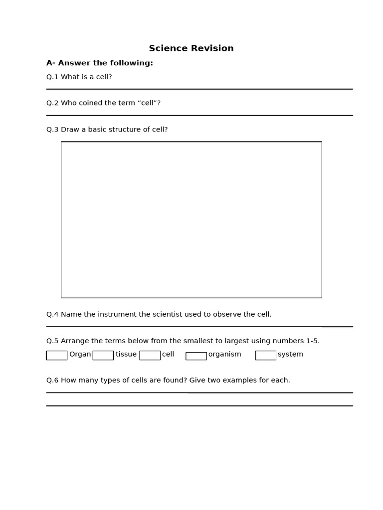 Science Revision | PDF