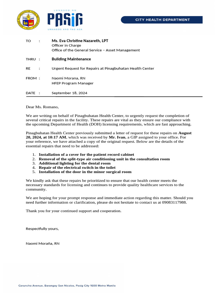 Letter For OGS | PDF