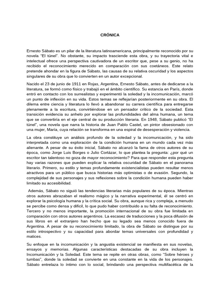 Tarea Cronica. | PDF