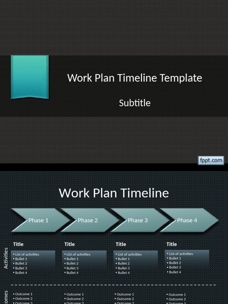 Workplan Timeline Powerpoint Template | PDF