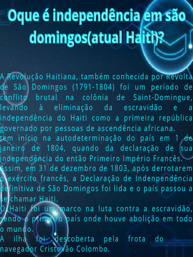 Revolução Haitiana: A Luta pela Liberdade | PDF | Haiti | Império Espanhol