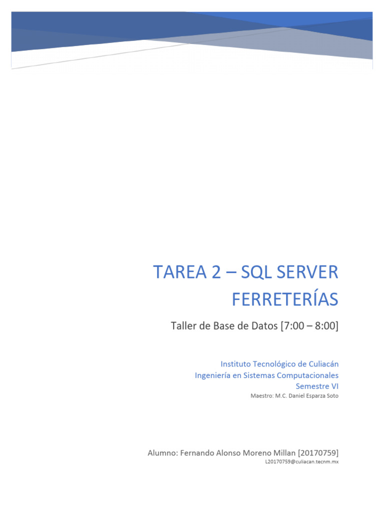 Tarea 2 TBD - 20170759 | PDF