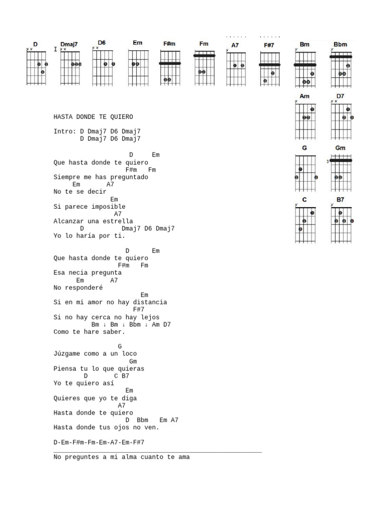 Hasta Donde Te Quiero | PDF