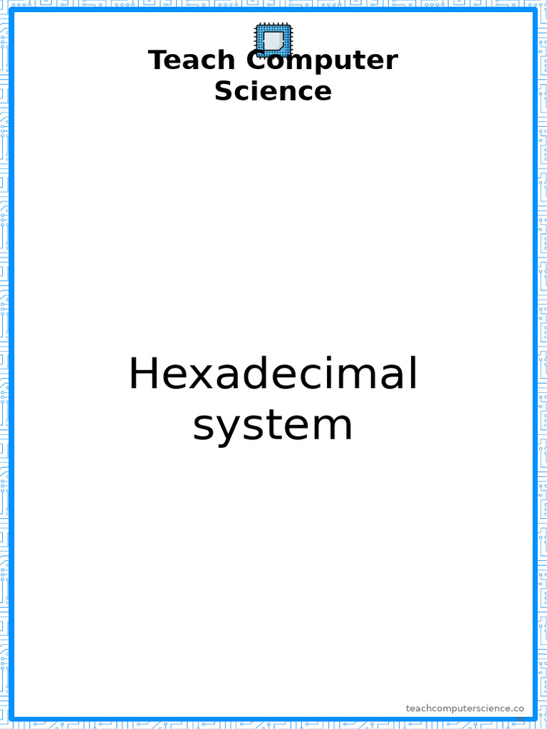 Flashcards - Hexadecimal System | PDF