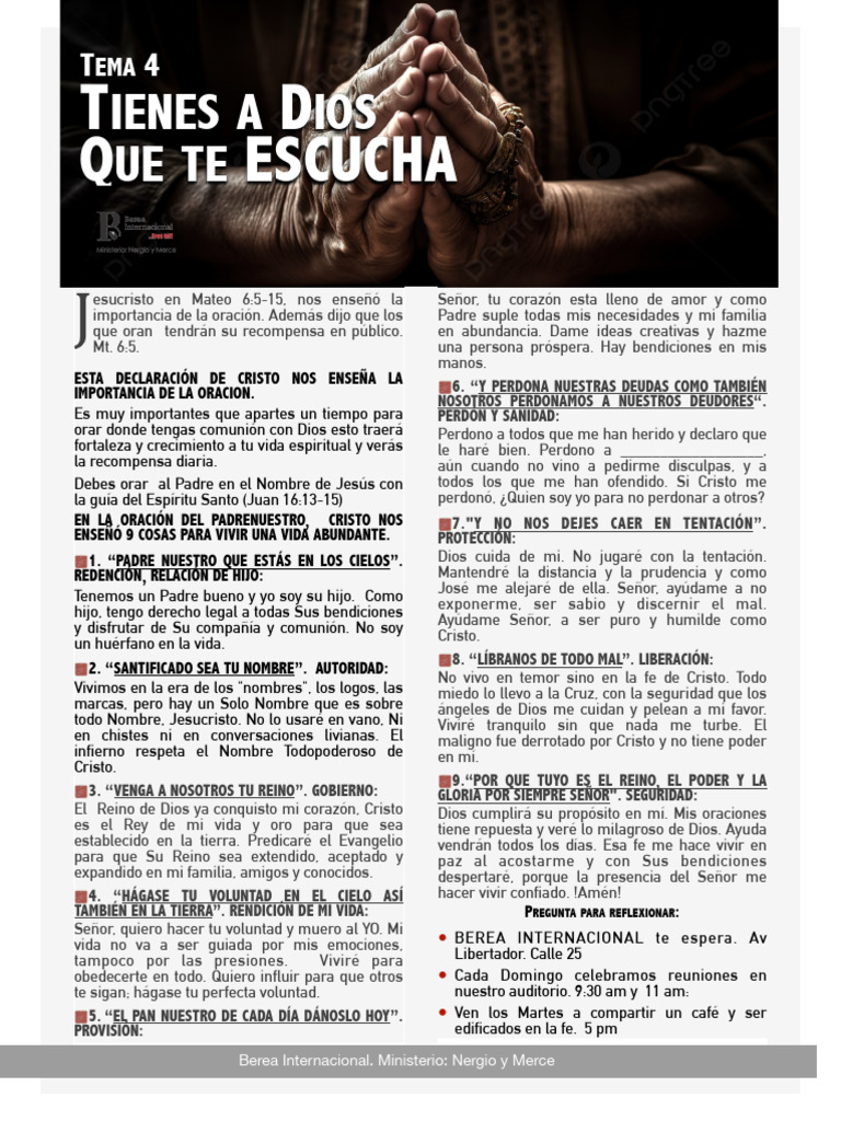 Visita 4. Tienes A Dios Que Te Escucha | PDF