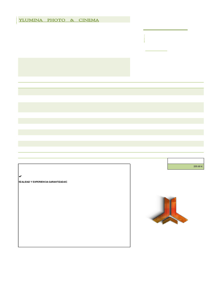 Proforma Video Publicitario - ROBIN CORNEJO | PDF