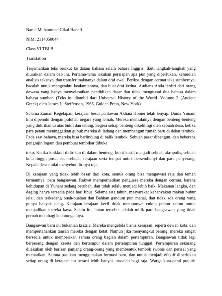 Translation Dark Age Muhammad Cikal Hanafi | PDF